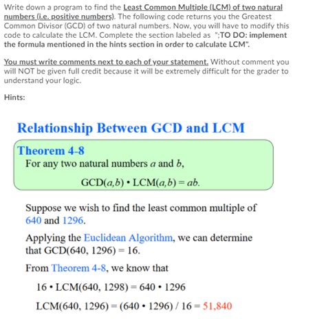 Solved Write Down A Program To Find The Least Common Chegg Com