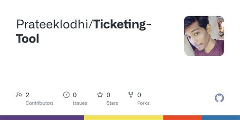 github prateeklodhi ticketing tool
