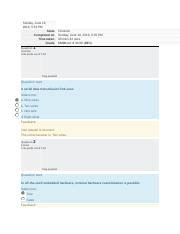 Final Quiz Cisc Docx Sunday June PM State Completed On Time Taken Grade