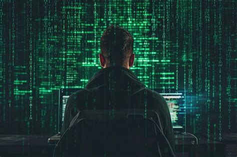 Premium Photo Hacker Immersed In Cyberspace Hacking The Matrix