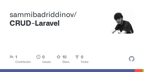 GitHub Sammibadriddinov CRUD Laravel
