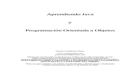aprendiendo java y programación orientada a objetosque significan los