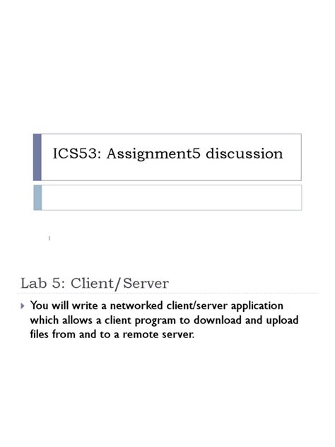 Assignment 5 Slides 1 Pdf Network Socket Port Computer Networking