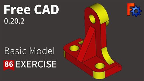 freecad tutorial for beginners basic model exercise 86 youtube