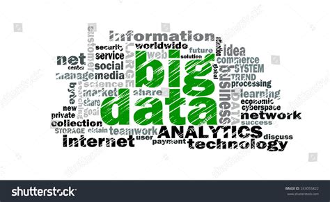 Big Data Word Cloud Related Tags Stock Illustration 243055822