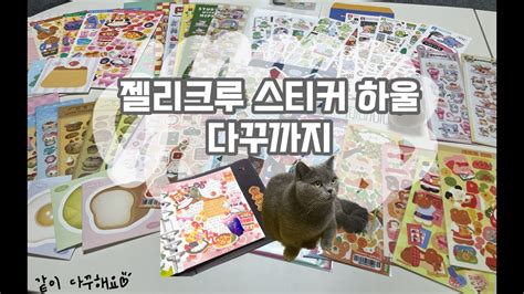 젤리크루 스티커 하울하고 다꾸해요ʕ•̫͡•ʔ♡ Youtube