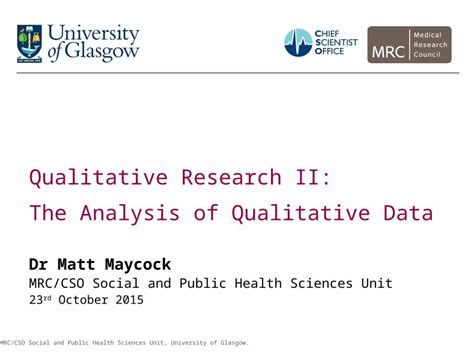 Pptx The Analysis Of Qualitative Data 22nd Oct 2015 Dokumentips