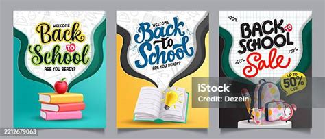 학교 환영 인사 클립 아트 포스터 세트로 돌아 가기 학교 판매 및 인사말 클립 아트 컬렉션 책과 연단 요소 개념에 대한 스톡 벡터 아트 및 기타 이미지 Istock