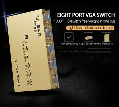 Port VGA SVGA Switch Box Input Output VGA Monitor Share Switch For Computer TV Box With