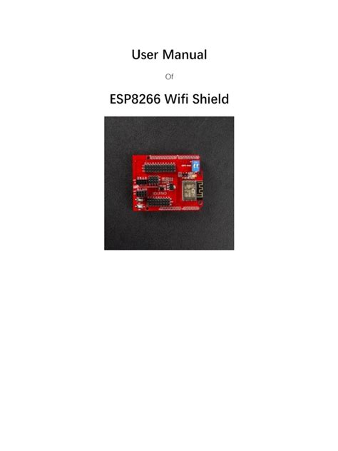 User Manual Esp8266 Wifi Shield Pdf Pdf