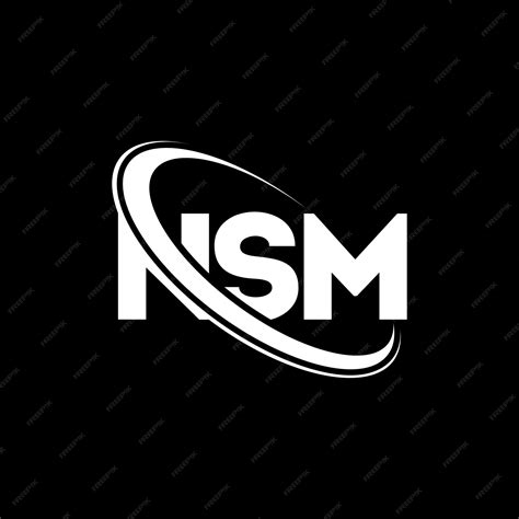 Logotipo Nsm Nsm Letra Nsm Letra Logotipo Design Iniciais Nsm Logotipo Ligado Com Círculo E