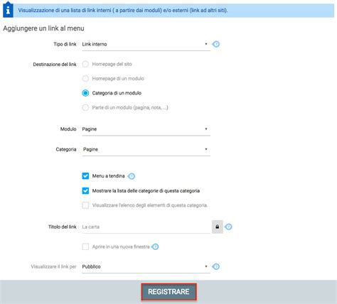 Come creare un menù a tendina nel menù orizzontale emioweb