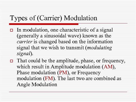 Chapter 4 Amplitude Modulation Baseband Vs Passband
