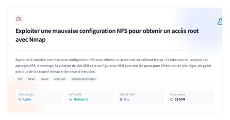 exploiter une mauvaise configuration nfs pour obtenir un accès root
