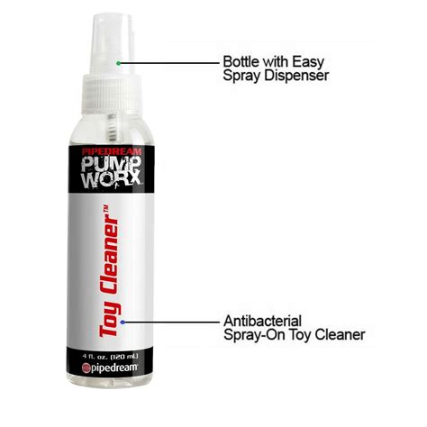 Pipedream Worx Antibacterial Disinfect 120ml Spray Bottle Adult Sex To