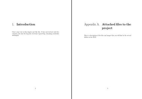 Numbering Showing Appendix A With Appendix Title And Not Chapter 1