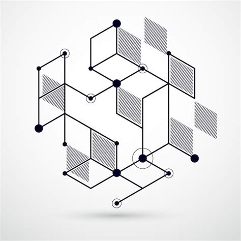 Premium Vector Vector Of Abstract Geometric 3d Cube Pattern And Black And White Background