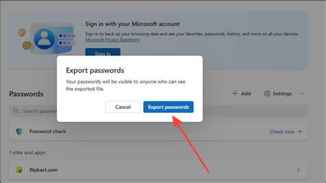How To Export Passwords From Edge Wallet