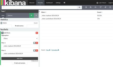 How To Apply Different Filter For Different Column In A Single Kibana Visualisation Data Table