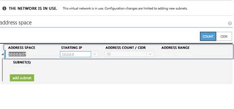 how can i associate a new ubuntu server with a virtual network on