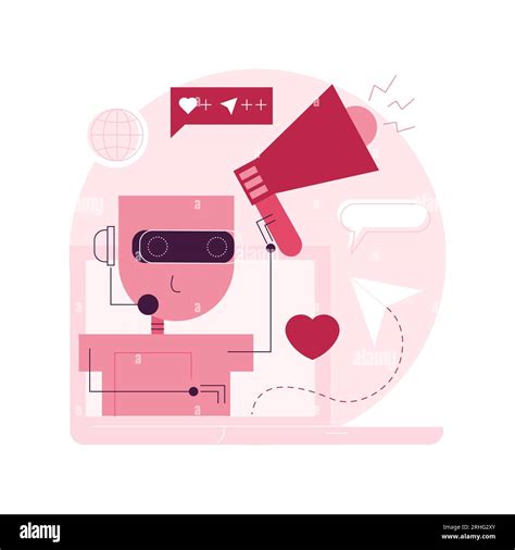 Artificial Intelligence In Social Media Abstract Concept Vector