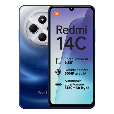 Celular Xiaomi Redmi 14c 128GB 4GB 50MP Azul Estrellado