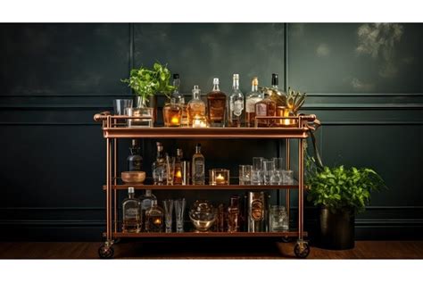 glass indoors whiskey drink bar ai generated