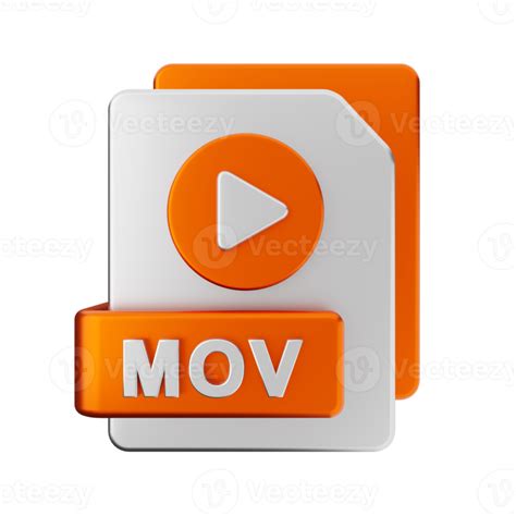 3d Mov File Icon Illustration 22353334 Png