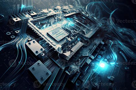 Technology Background Blue Glow Light Abstract Digital Graphic Design