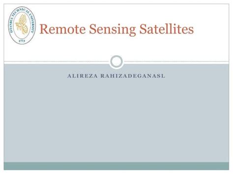 Remote Sensing Ppt Ppt