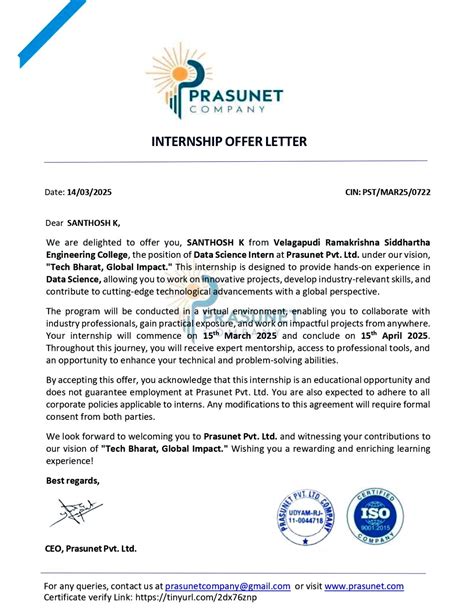 Grateful Datascience Internship Techbharat Globalimpact Santhosh Kamireddy