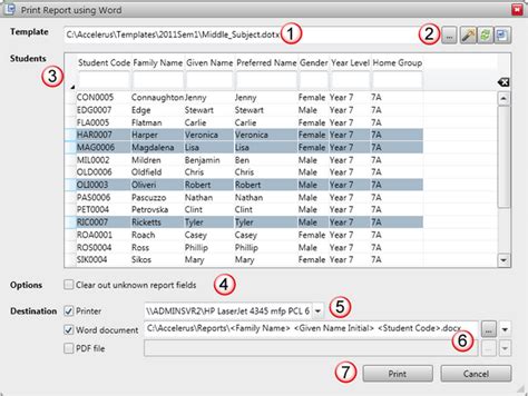 Reports From A Class Record