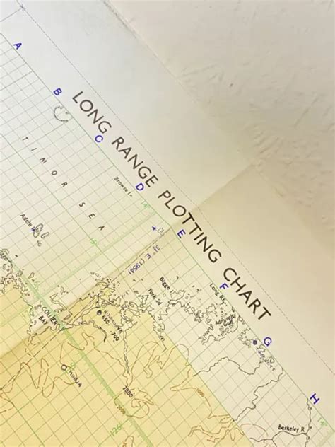 Post Ww2 Raf Long Range Plotting Chart Australia Navigators 1954 Map £25 00 Picclick Uk