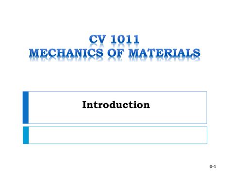 Lecture Notes Lecture Introduction Introduction Mechanics Mechanics Is A Branch Of