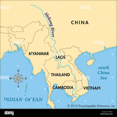 Mekong Fluss Weltkarte Flusskreuzfahrt Exotischer Mekong Mit Ms