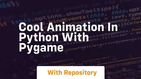 Cool Animation In Python With Pygame Youtube