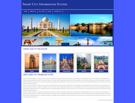 smart city information system project using php and mysql