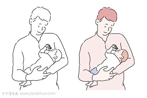 爸爸妈妈抱孩子简笔画简单（最新18张） 简笔画图片大全