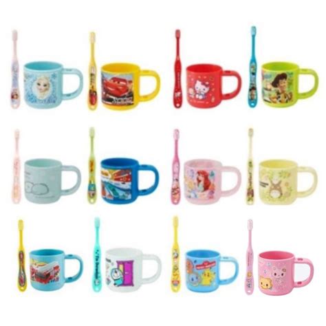 🇯🇵skater 兒童 漱口杯 附牙刷 蓋組 口杯組 3~5歲 0~3歲 Ktb5 Ktb4 蝦皮購物