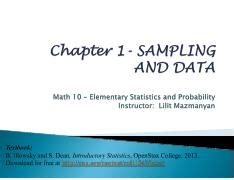 Ch Sampling And Data Pdf Chapter Objectives Recognize And Differentiate Between Key Terms