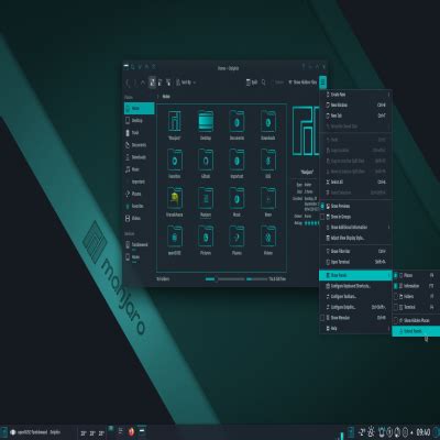 Manjaro Cyan Dark Color KDE Store