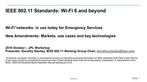 Wifi6 Standards Wifi Standards Wifi Standards Ppt
