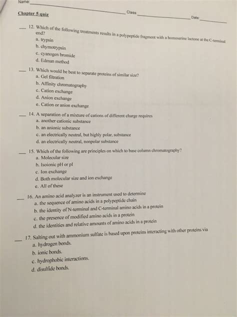 Solved Date Chapter 5 Qsiz Class Indicate The Answer Choice