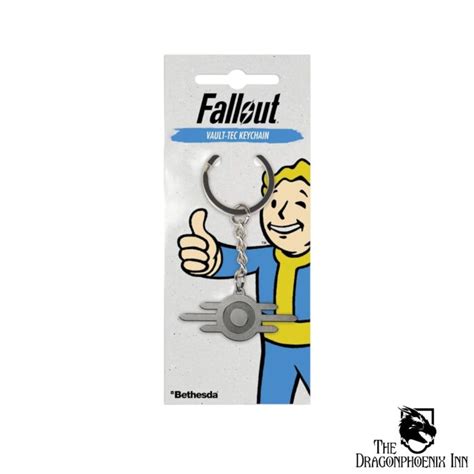 fallout metal keychain vault tec dragonphoenix inn