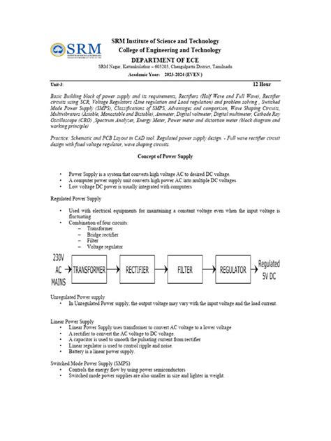 unit 3 part 1 notes pdf rectifier power supply