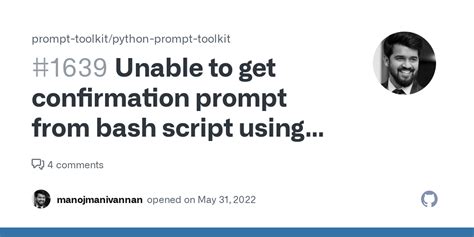 Unable To Get Confirmation Prompt From Bash Script Using Prompttoolkit · Issue 1639 · Prompt