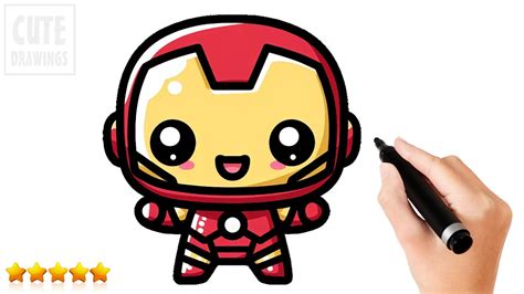 Easy And Cute Ironman Drawing Tutorial For Beginners Youtube