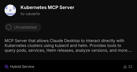 Servidor Mcp De Kubernetes Mcp Ser · Lobehub Servidor Mcp De Kubernetes Mcp Ser · Lobehub