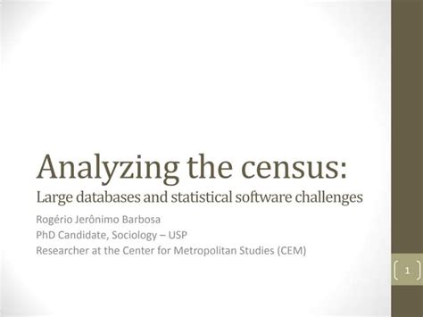 analyzing census data large databases and challenges to statistical