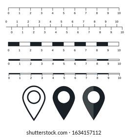 Map Scales Graphics Measuring Distances Scale Stock Vector Royalty